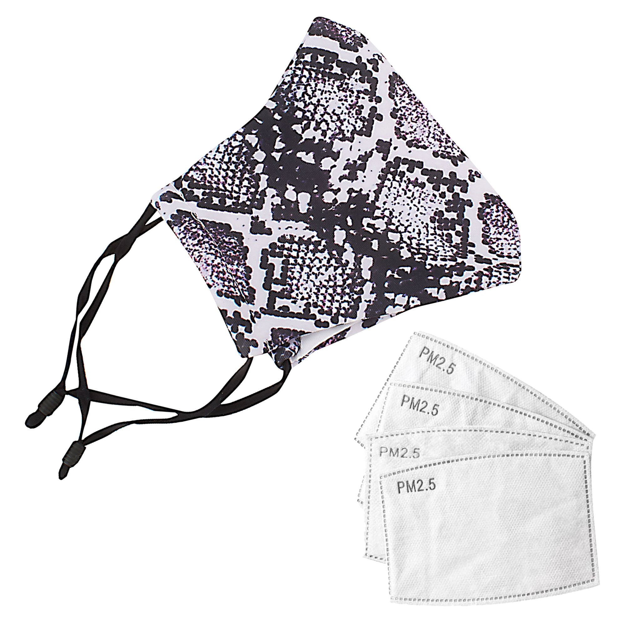 2 Pcs Reusable Cloth Face Coverings, Washable Fabric Mask with 4 Pcs ...