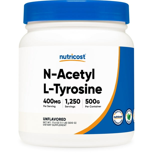 Nutricost N-Acetyl L-Tyrosine (NALT) Powder 500 Grams - Non-GMO ...