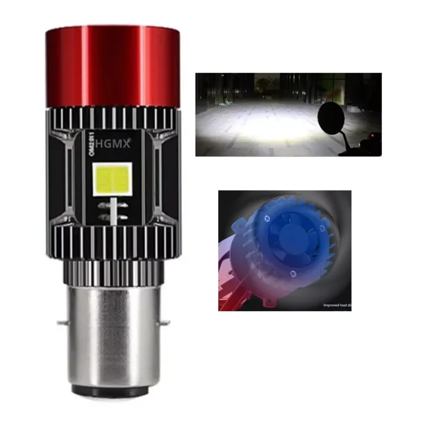 Faro Moto Foco Ba20d Hiper Led Csp 40w Blanco Con Ventilador | Bodega ...