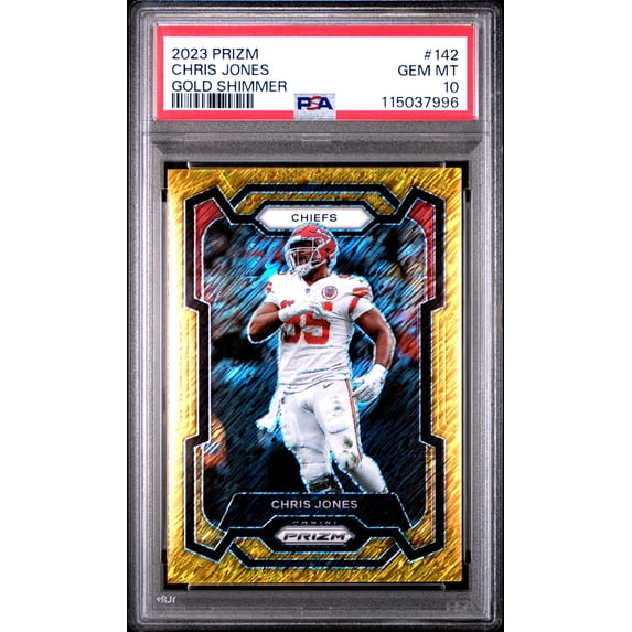 2023 Panini Prizm Chris Jones #142 Gold Shimmer PSA 10 - Walmart.com