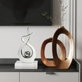 Ceramic Statue Figurine White and Silver Large Home Decor - Walmart.com