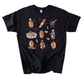 4th of July Hot Dog T-Shirt Patriotic BBQ Graphic Tee American Flag ...