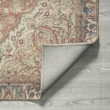 Traditional 5x7 Area Rug (5'3'' x 7'3'') Oriental Rust, Beige Living ...