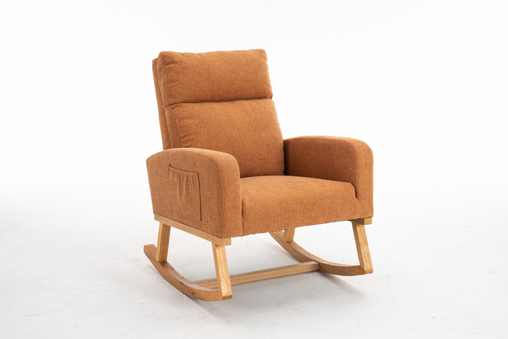 Accent Rocking Chair,Modern Upholstered High Back Glider Rocking ...