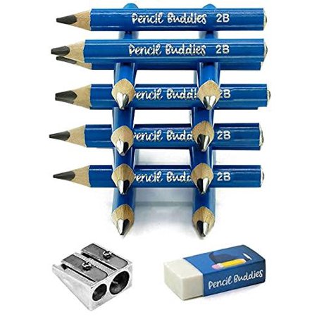 Fat Pencils for Kids (2 Packs), Short Thick Triangle Pencils, Soft 2B ...
