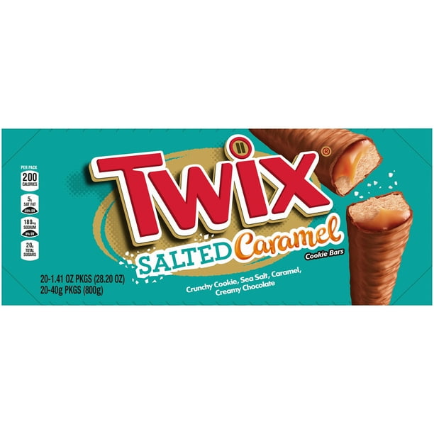 Twix Salted Caramel Single 1.41oz 20ct - Walmart.com