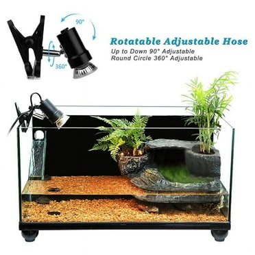 Dimmable Reptile Heat Lamp with Timer and 50W UVA UVB Light Bulb ...