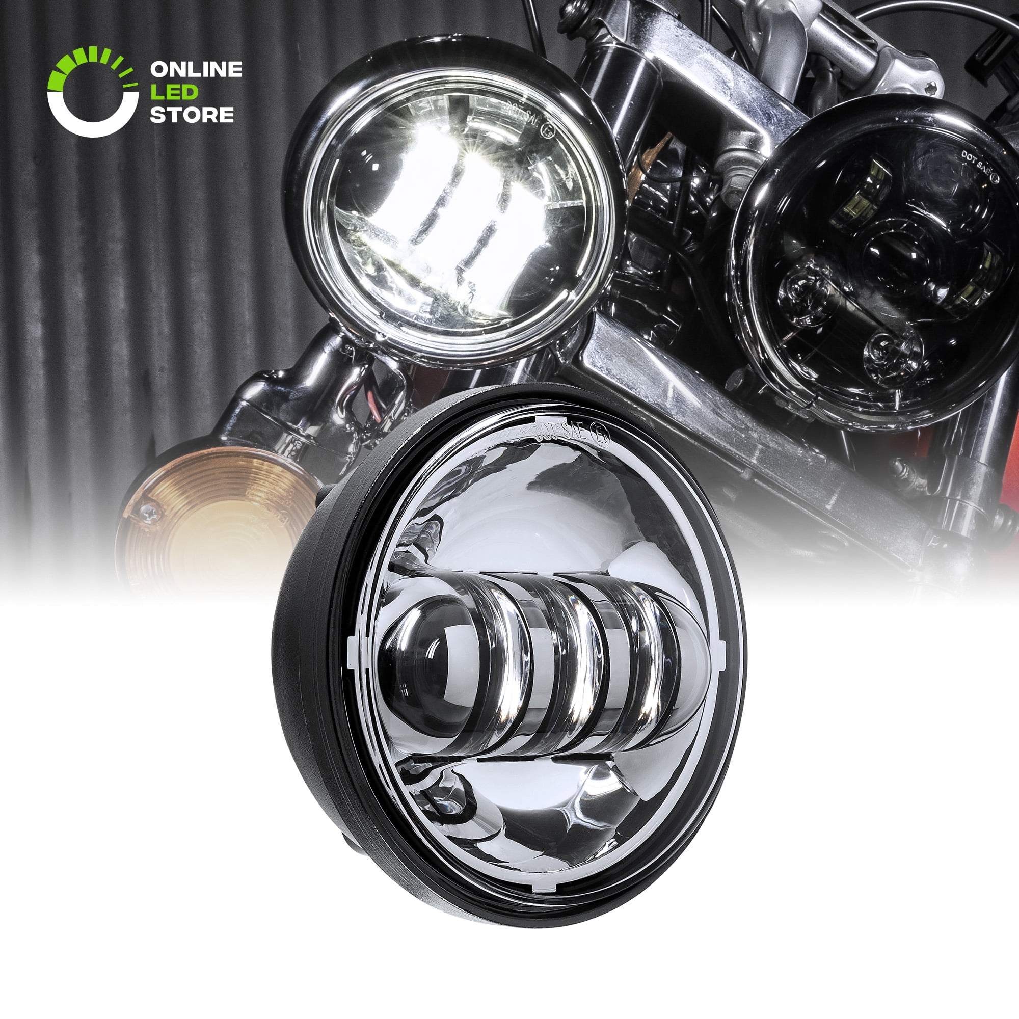 4.5" Round LED Passing/Fog Light [Chrome Housing] [6,500K] [1,440 ...