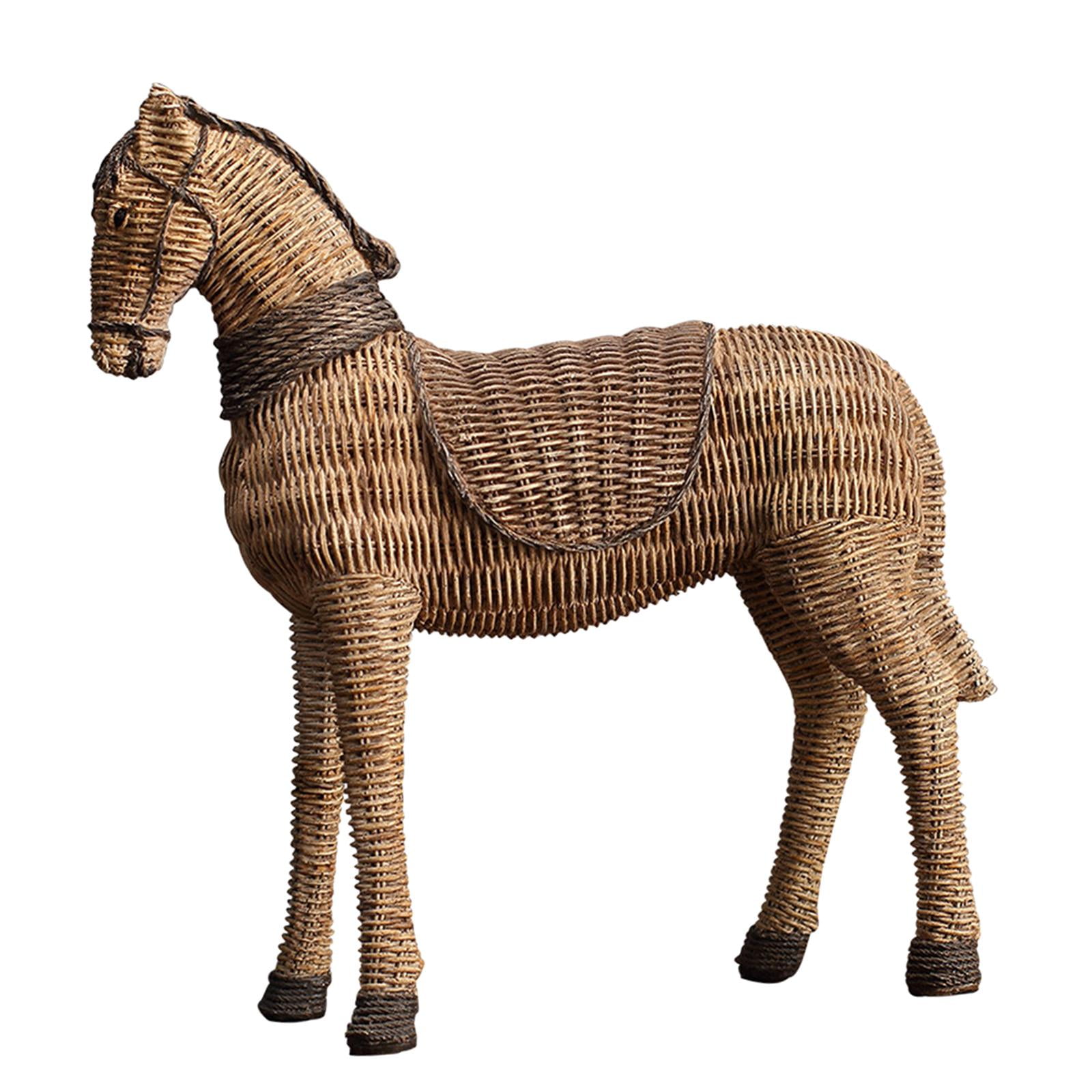 Click here for Dolity Imitation Rattan Horse Statue Animal Sculpt... prices