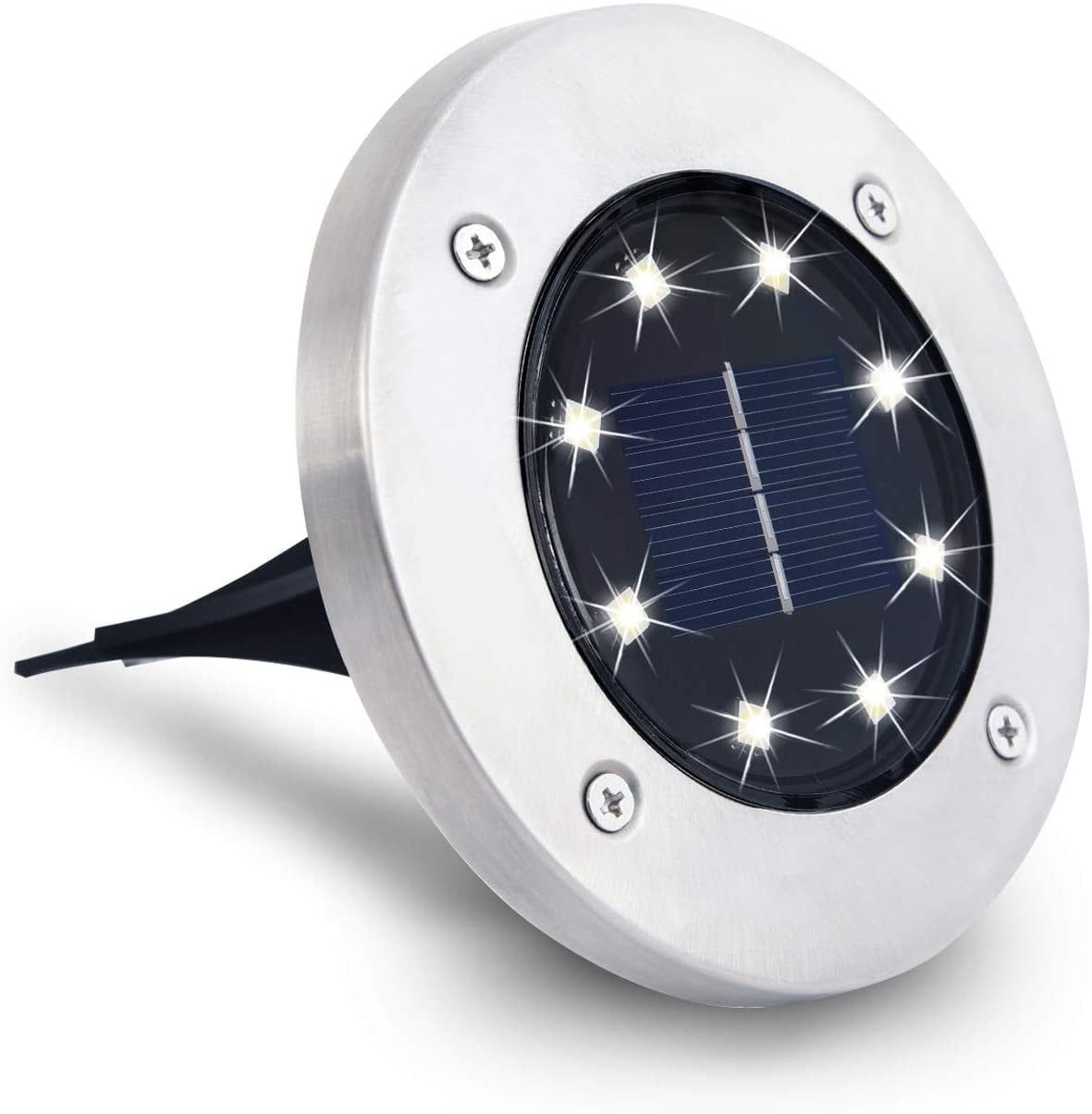 Solar Pathway Lights,Solar Ground Lights - 8 Led Solar Garden Lights ...