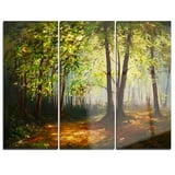 Design Art Summer Forest Multipanel Landscape Large Metal Wall Art ...