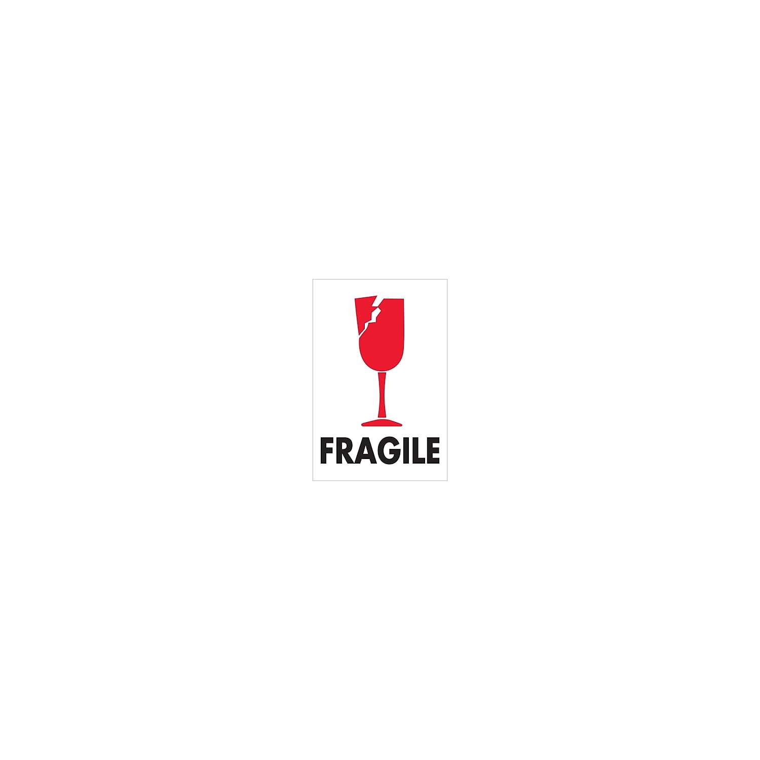 Tape Logic Labels "Fragile" 4 x 6" Red/White/Black 500/Roll (IPM503 ...