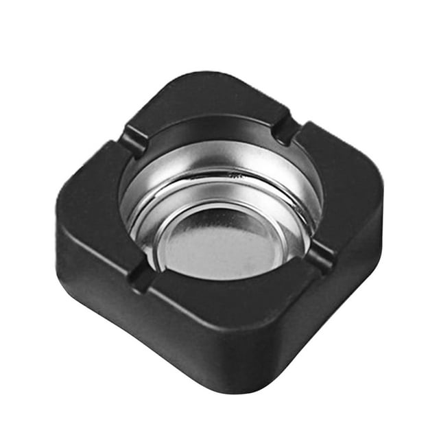 Farfi Portable Creative Tinplate Square Ashtray Holder Cigarette Ash ...