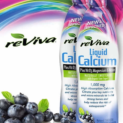 reViva Liquid Calcium, 64 Ounces, BlueBerry (2 Bottles, 32 Ounces Each ...