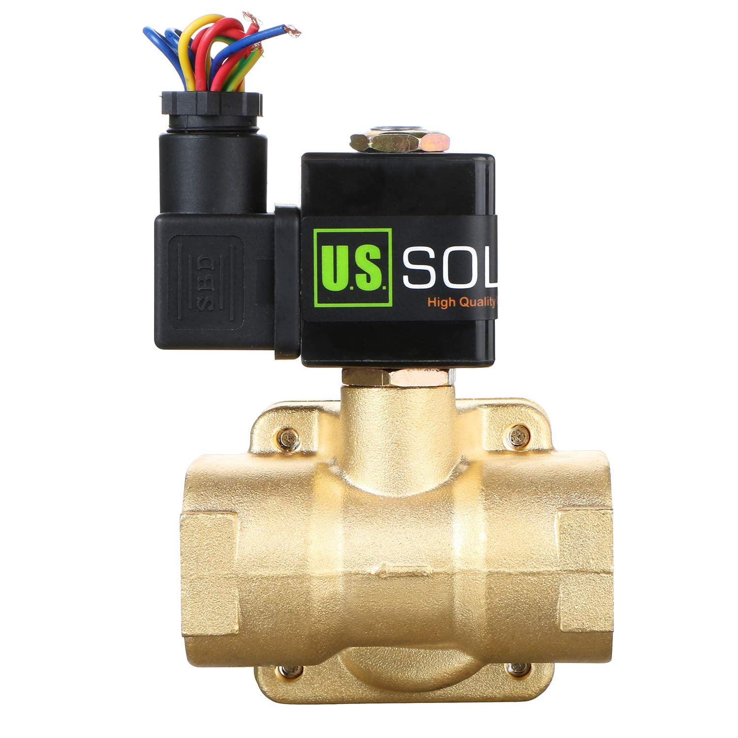 U.S. Solid 1" NPT Brass Electric Solenoid Valve DC 12V VITON Pilot Normally Closed - Walmart.com