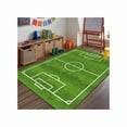 3D Soccer Field Print Area Rug Football Pitch Design Non-Slip Floor Mat ...