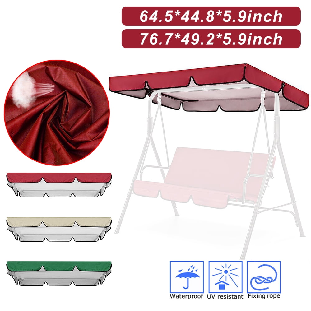 Swing Canopy Cover Outdoor Porch Top Cover Garden Patio Yard 3 Seat ...
