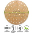 100pcs Unbleached Air Fryer Liners, 7.5 inches Bamboo Steamer Liners ...