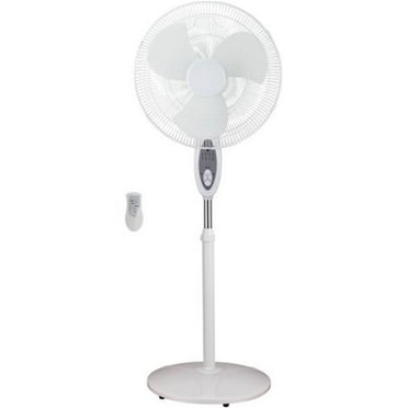 Lakewood 16" Three-Speed Oscillating Pedestal Fan, Three Speed, Metal ...