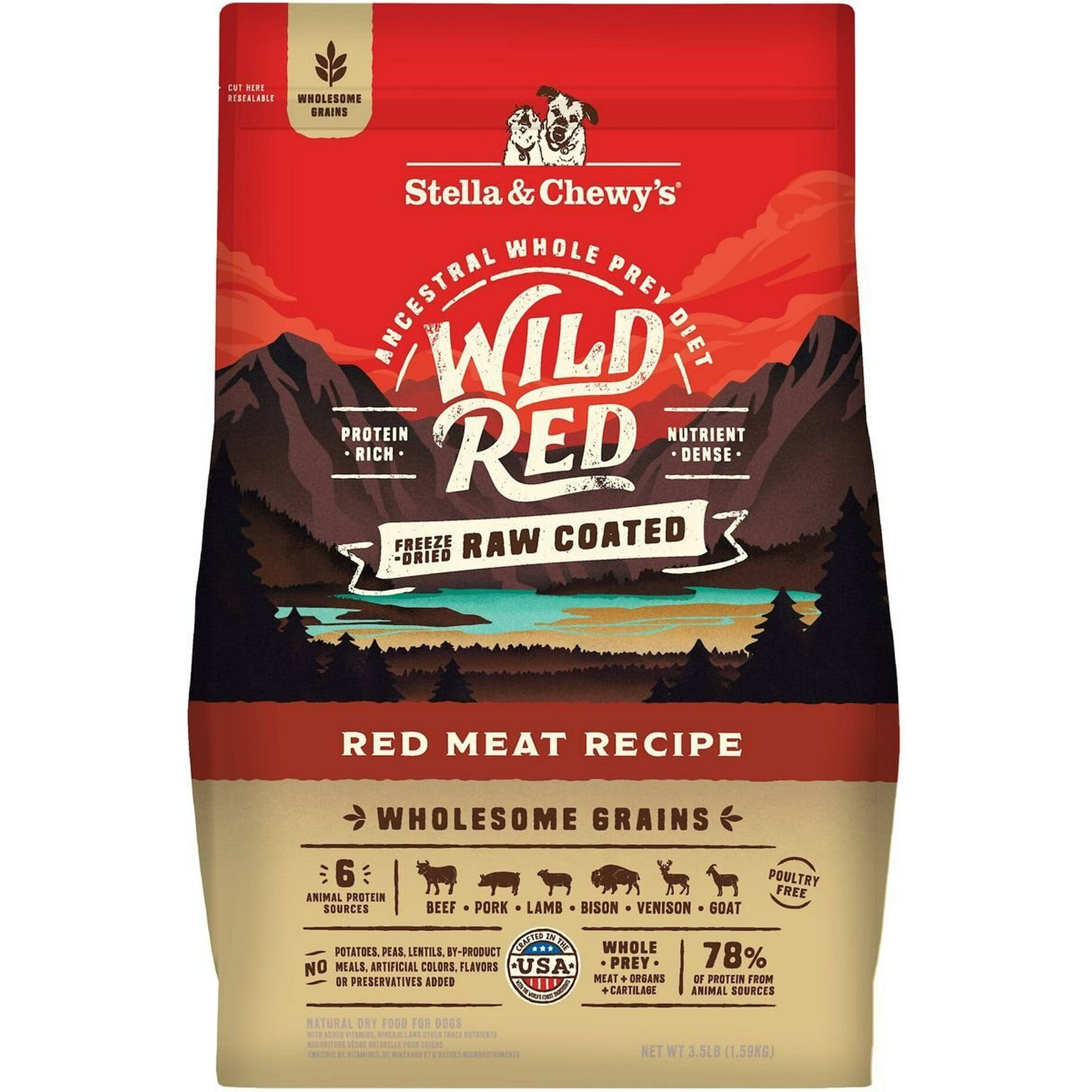 Click here for Stella & Chewys Wild Red Raw Coated Kibble Wholeso... prices