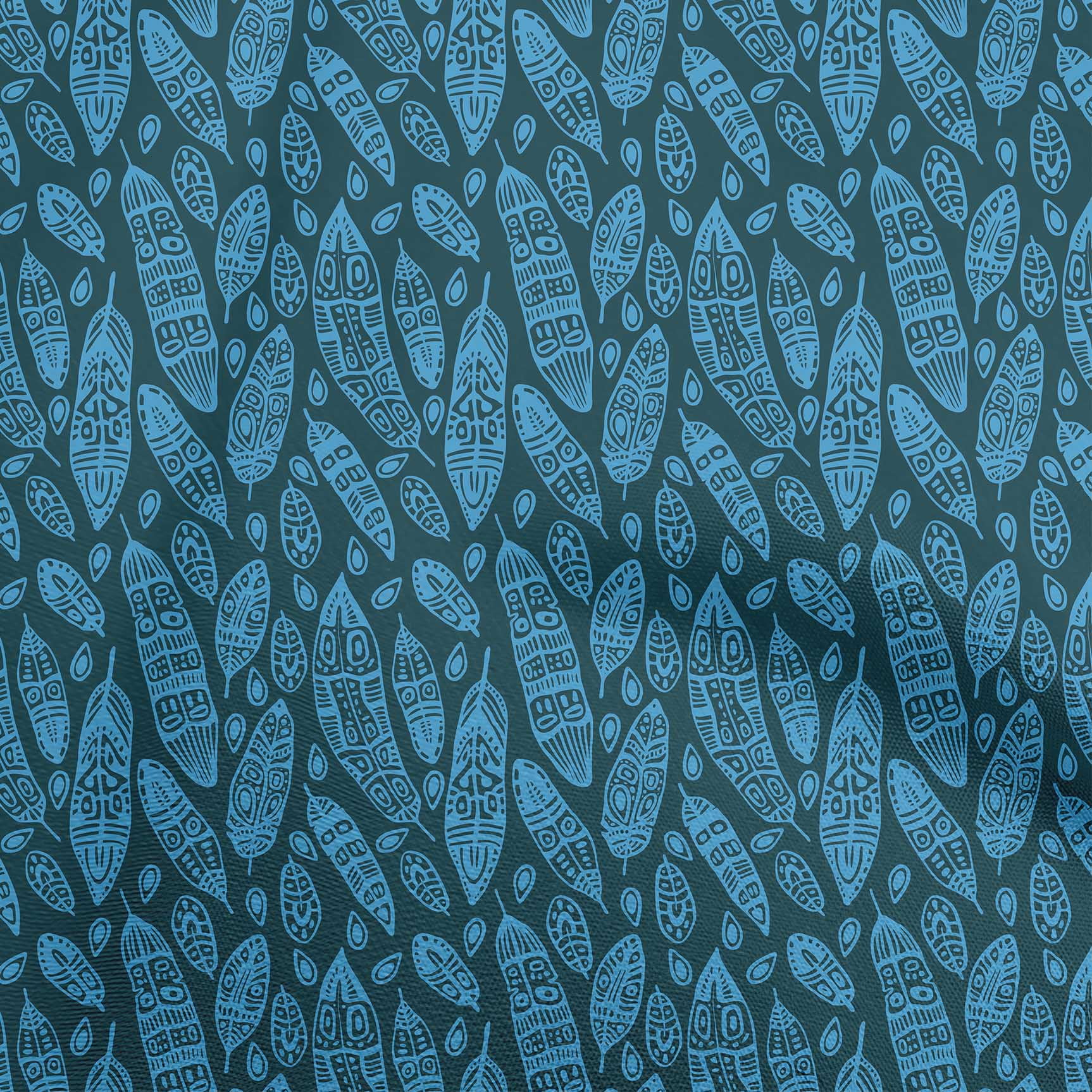 oneOone Velvet Teal Blue Fabric African Sewing Material Print Fabric By ...