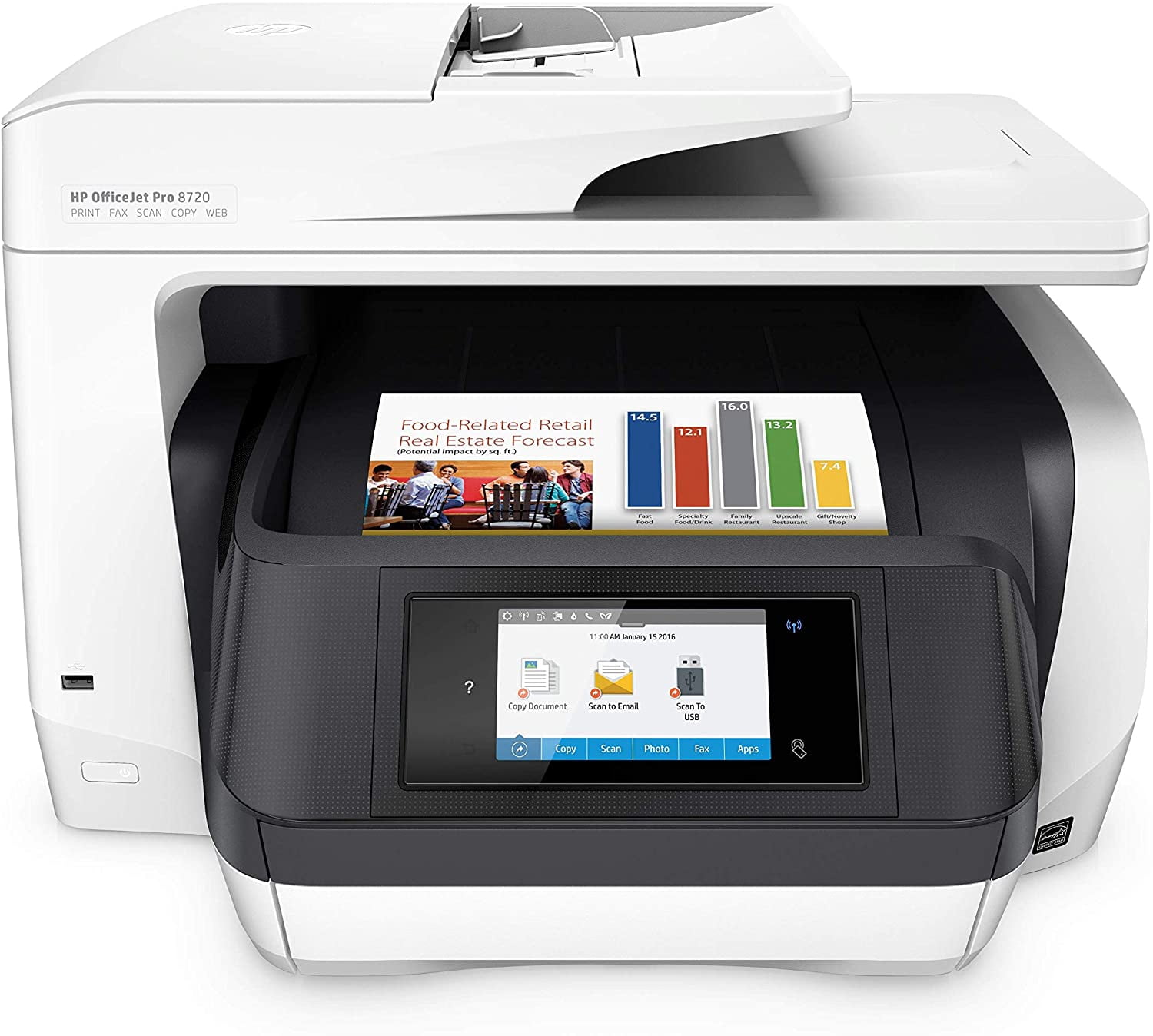 HP OfficeJet Pro 8720 All in One Wireless Printer With Mobile Printing HP OfficeJet Pro 8720 All in One Wireless Printer With Mobile Printing