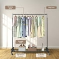 JOZ Commercial Grade 400 lbs Heavy Duty Rolling Clothes Rack, Portable ...