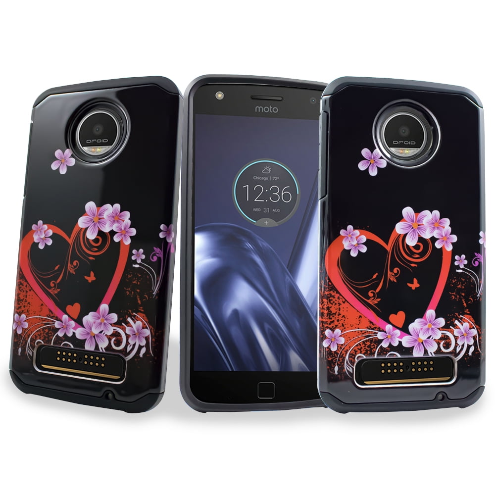 Ä for Motorola moto Z PLAY Phone Case (not z droid) Hybrid Slim Hard ...