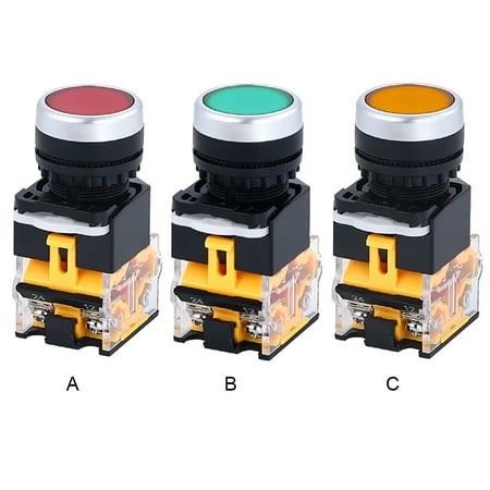 400V Momentary Push Buttons Industrial Digital Controlled Round Cap ...