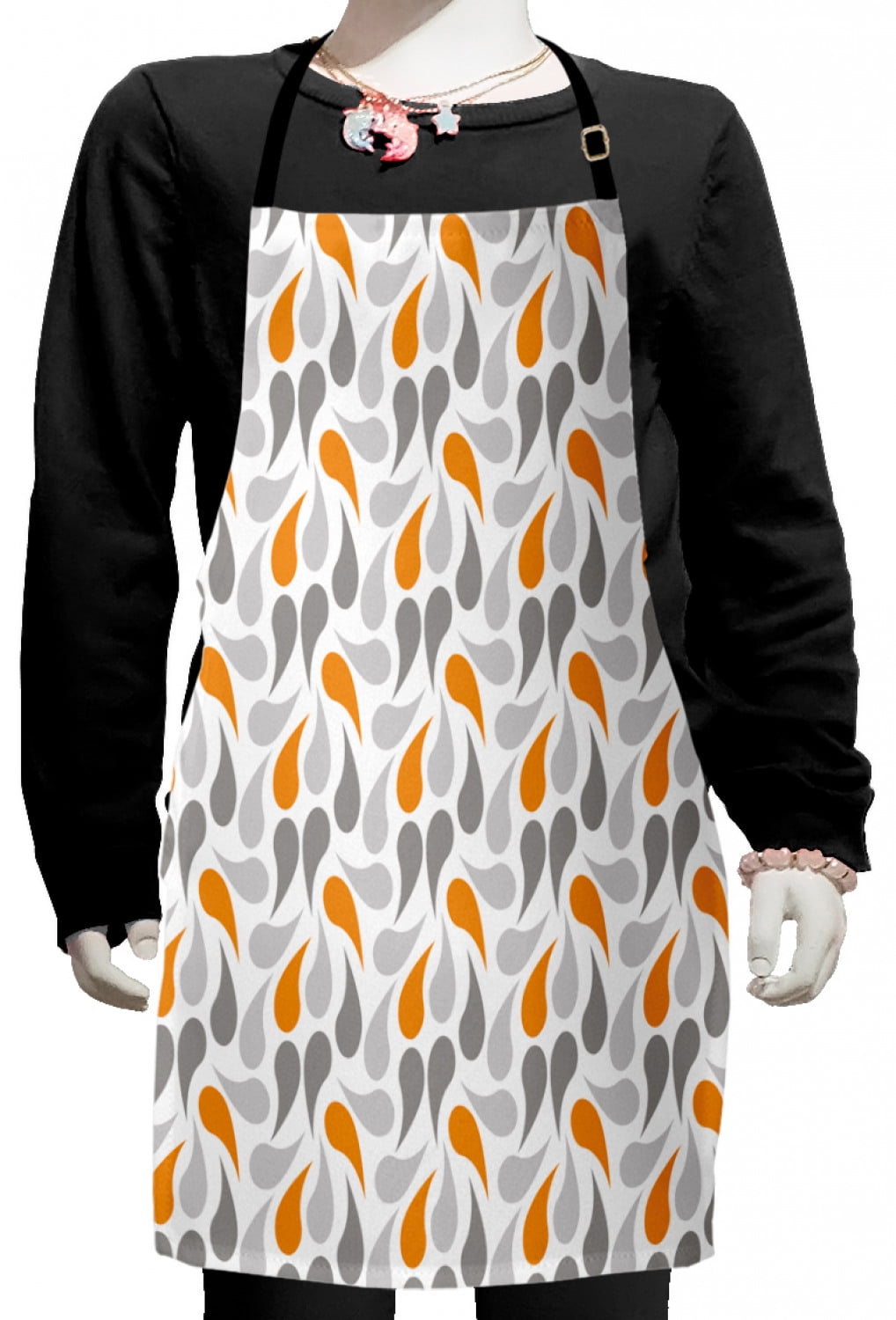 Geometric Kids Apron, Cultures Motif Traditional Teardrop Pattern ...