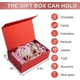 LumyHavver Gift Box 9.5x6x3 Inches with Magnetic Lid, Red Collapsible ...