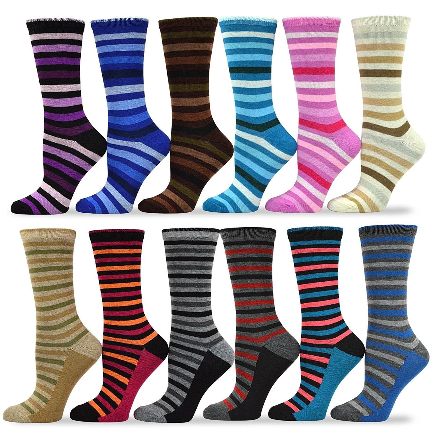 TeeHee Socks - TeeHee Women's Value 12-Pack Fun Crew Socks (Horoscope ...