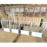 4 Pack of Aluminum 30" Long by 40" Tall Sheep & Goat Slant Bar Feeding ...