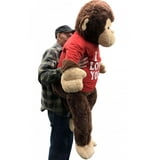 Giant Valentine Stuffed Monkey I Love You - Large 4-Foot Extra-Soft ...