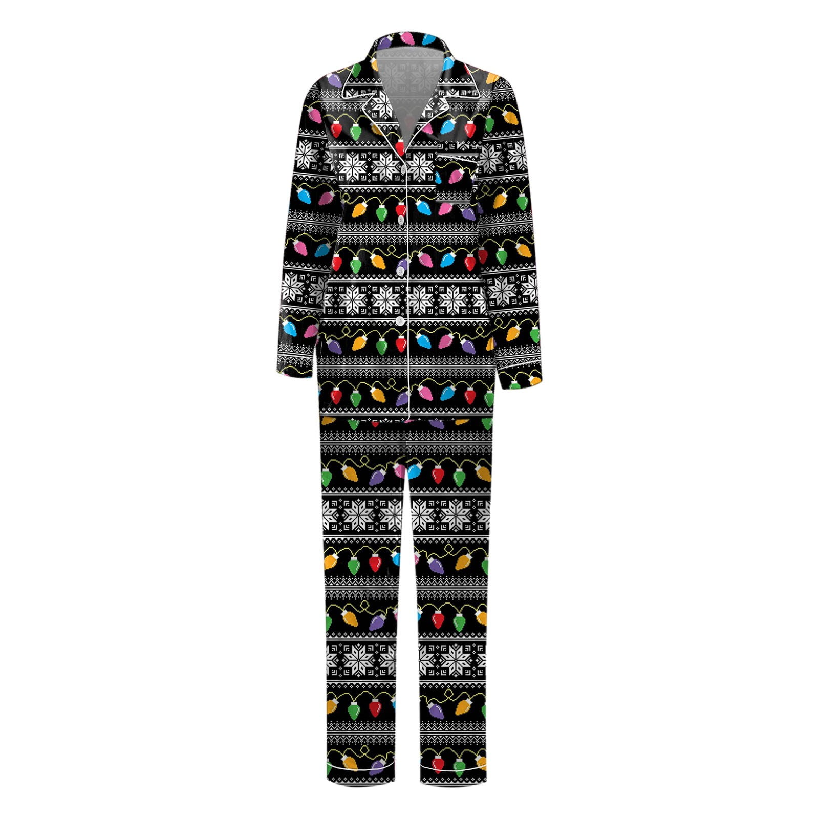 Click here for Wanpidan Silk Satin Family Pajamas Set Long Sleeve... prices