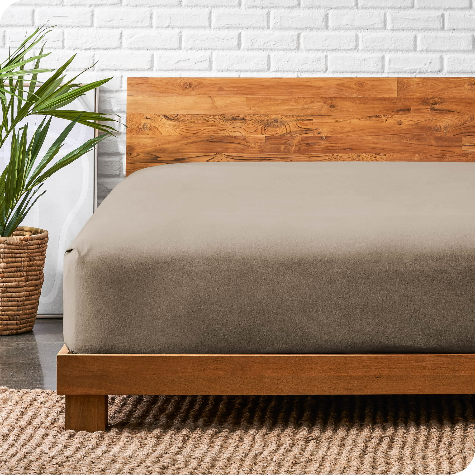 Click here for Bare Home 100 Cotton Flannel Fitted Sheet - Deep P... prices