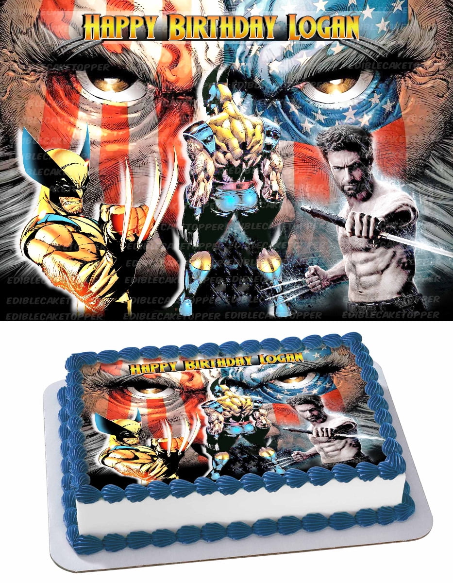 Wolverine X-Men - Edible Cake Topper - 11.7 x 17.5 Inches 1/2 Sheet ...