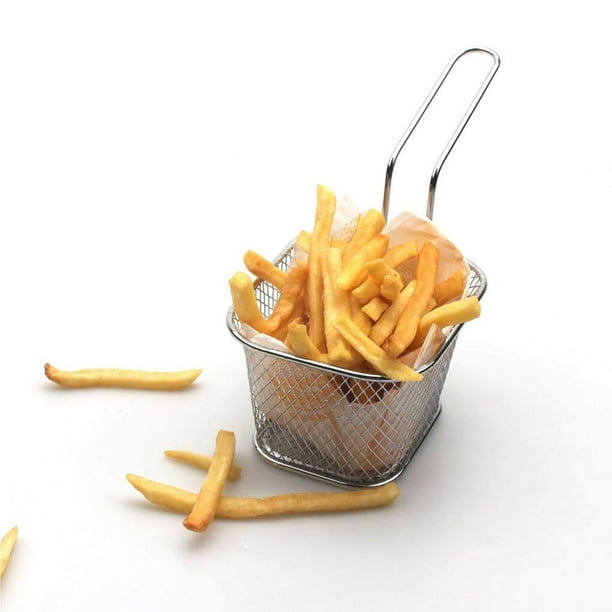 relayinert 4PCS Mini French Fries Basket Potato Chips Frying Basket ...
