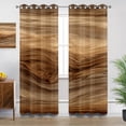 Brown Blackout Curtains, Rustic Farmhouse Window Drapes for Bedroom ...