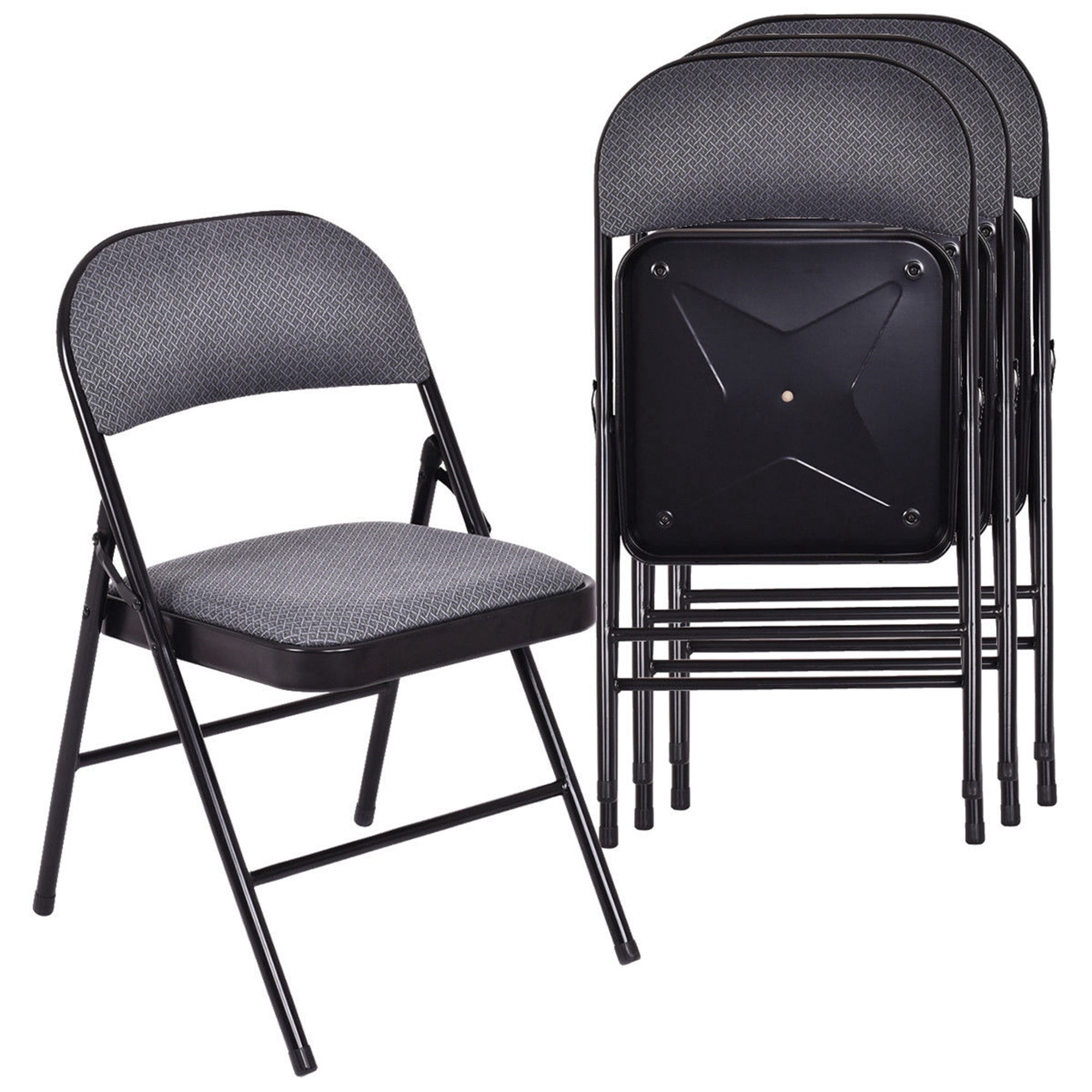 Click here for Costway Set Of 4 Folding Chairs Fabric Upholstered... prices