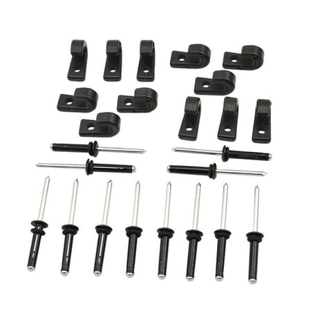 Aluminum Tri-Grip Rivets Nylon Bungee Lashing Shock Cord J-Shaped Hooks ...