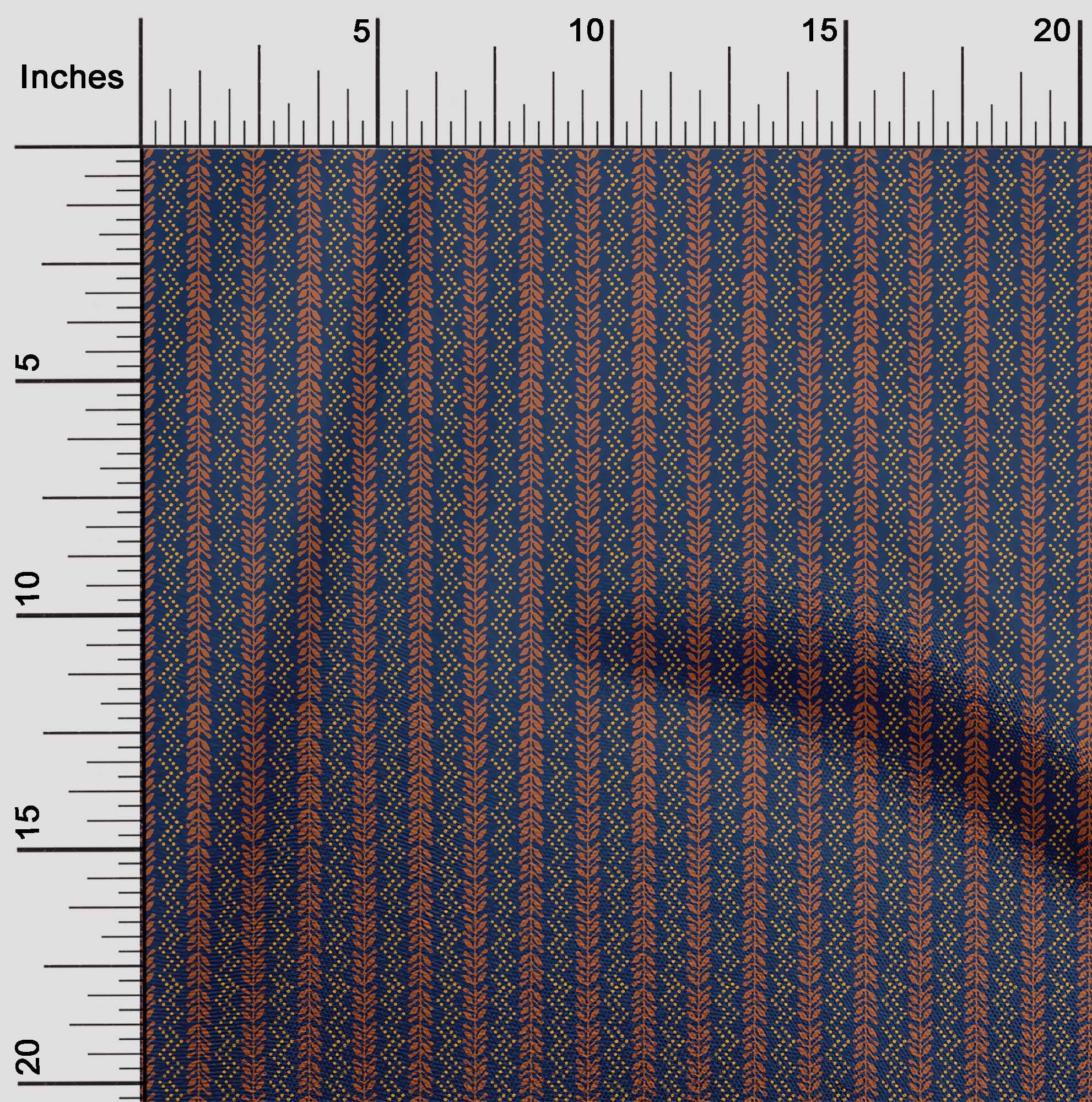 oneOone Viscose Jersey Fabric Dotted Chevron & Leaves Block Fabric ...