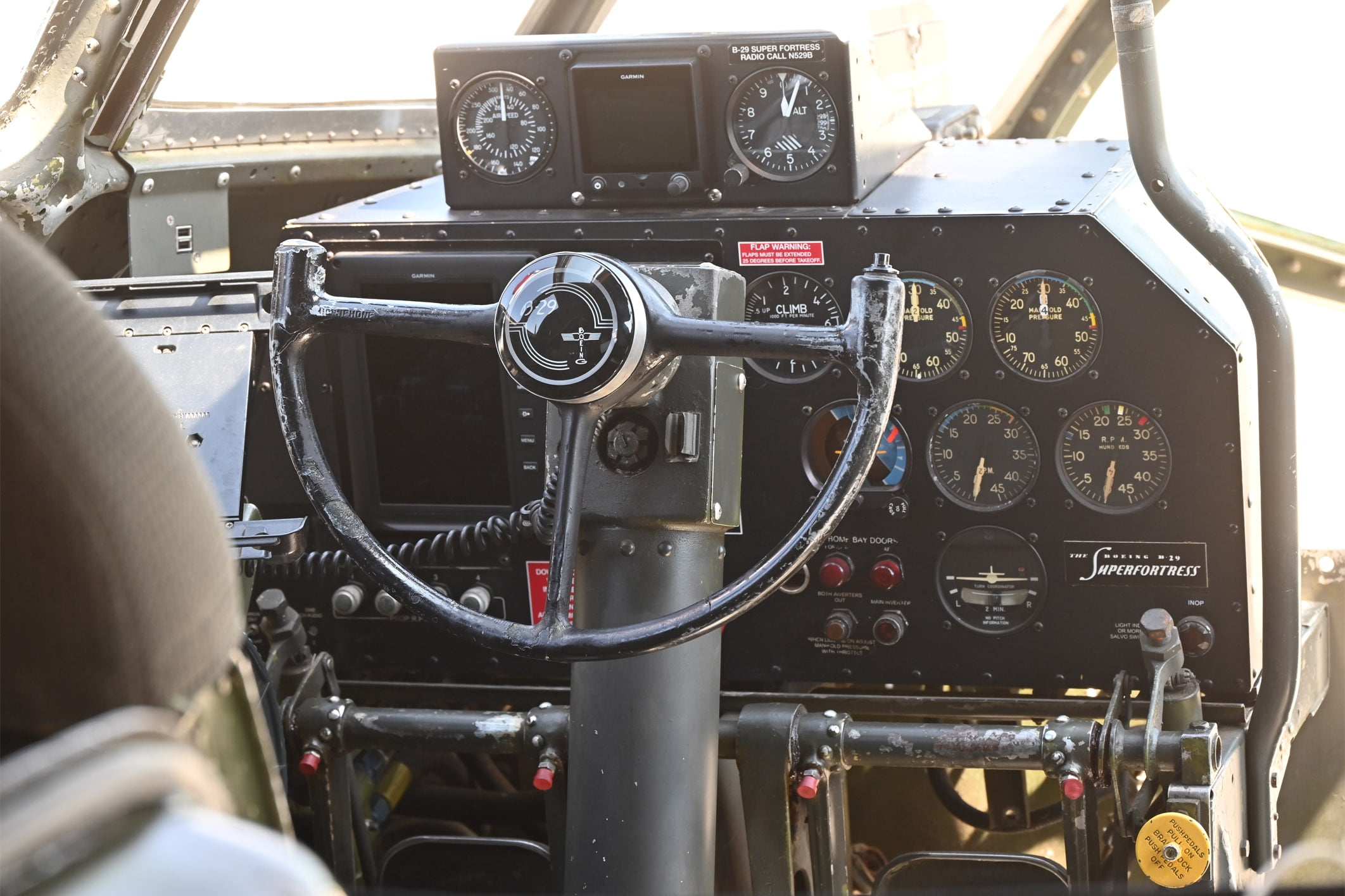 24x36 gallery poster, Cockpit B-29 Superfortress bomber - Walmart.com