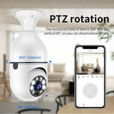 Light Bulb Camera WiFi Outdoor Indoor 1080p 360 Degree Panoramic Smart ...