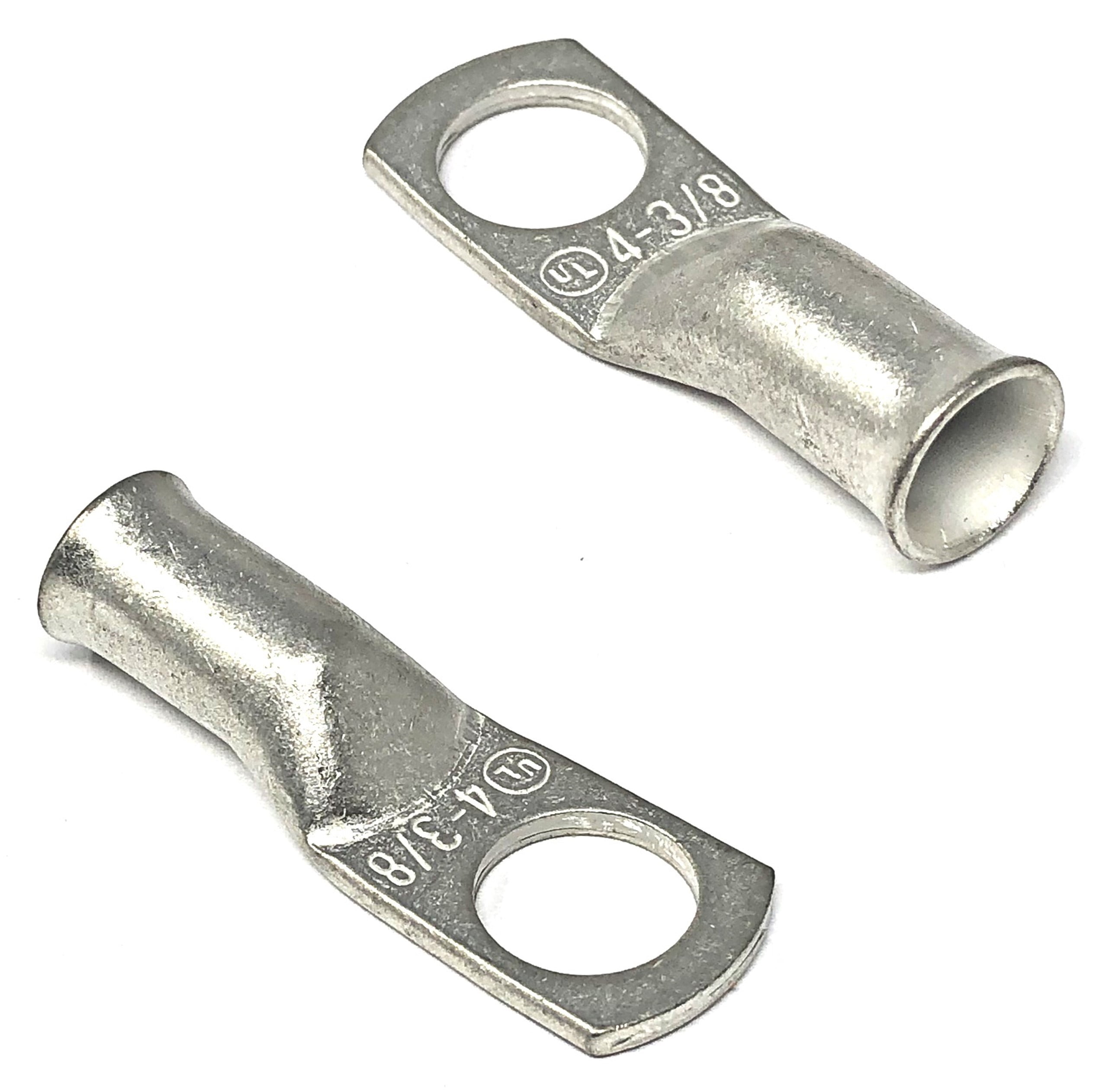 4-Gauge 3/8 in. Pure Copper Tin Coated Cable Lugs (25-Pack) - Walmart.com