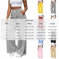 CHZAYXI Sweatpants Womens Drawstring Elastic High Rise Wide Leg Track ...