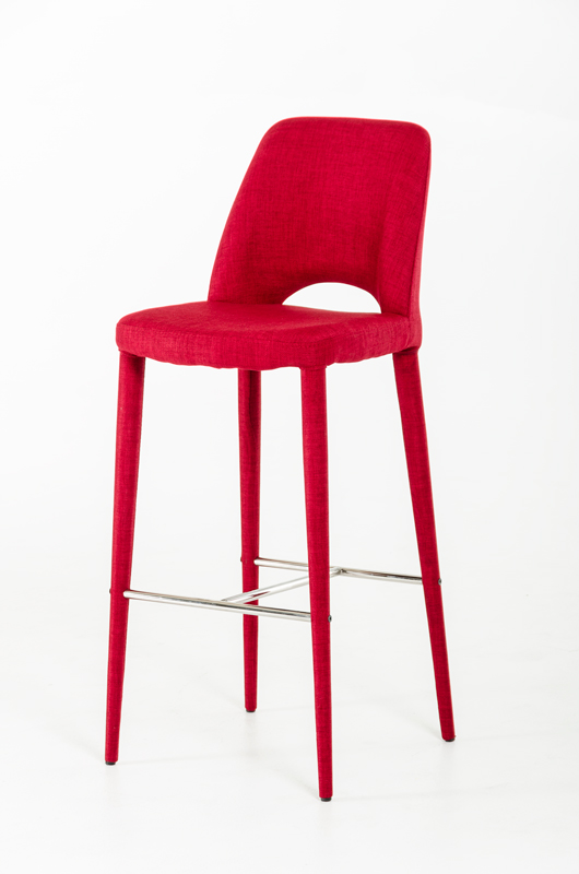 41" Red Fabric and Metal Bar Stool - Walmart.com