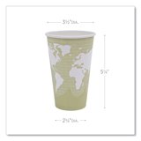 World Art Renewable And Compostable Hot Cups, 16 Oz, 50/pack, 20 Packs ...