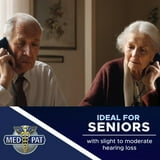 Med-Pat Can Talk 2 Euro Style Twin Handset Landline Phone with 3 Built ...