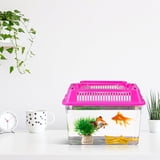 4 Pcs Mini Portable Fish Tank Reptile Aquarium Small Plastic Container ...